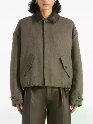 Manière De Voir Cameron Oversized Textured Tailored Bomber Jacket