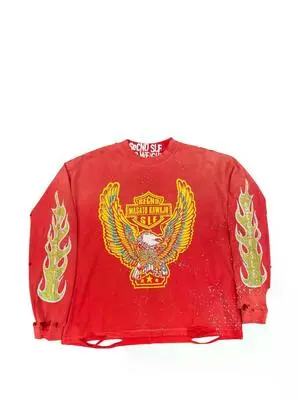 SECND SLF X Masato Kawajo Firestorm T-shirt - Red