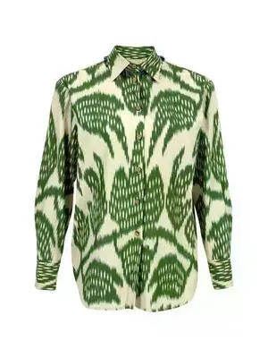 PUNICANA Patterned Fringed-collar Shirt - Neutrals