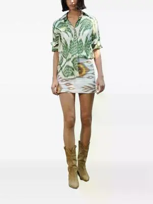 PUNICANA Patterned Fringed-collar Shirt - Neutrals