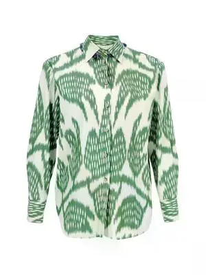 PUNICANA Patterned Fringed-collar Shirt - Neutrals