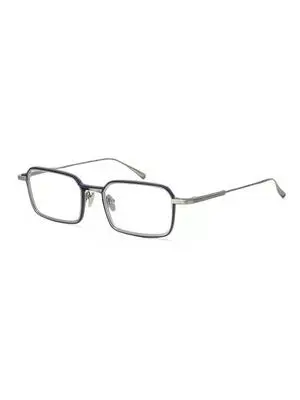 MASUNAGA Wisteria Rectangle-frame Glasses - Silver