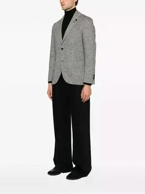 LARDINI Iconic Herringbone-pattern Blazer