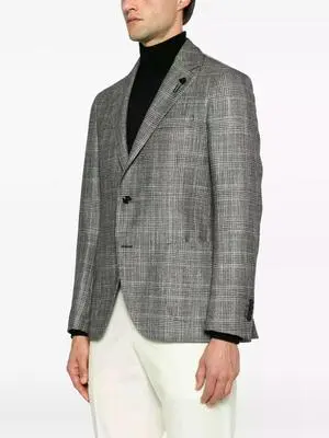 LARDINI Iconic Prince Of Wales Buttoned Blazer