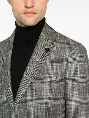 LARDINI Iconic Prince Of Wales Buttoned Blazer