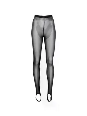 Marie Adam-Leenaerdt Sheer Stirrup Trousers - Black