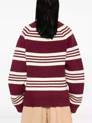 B.B. WALACE Striped Button-up Cardigan