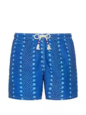 MC2 SAINT BARTH Caprese Floral-print Swim Shorts - Blue