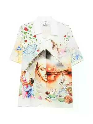 Casablanca Short-sleeve Buttoned Shirt - White