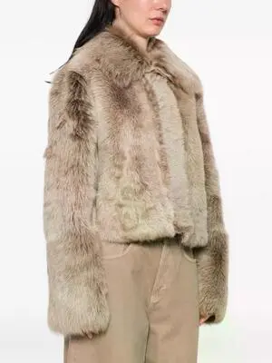 ARMA Faux-fur Collarless Coat