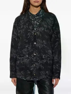 R13 Floral-motif Wool Cardigan