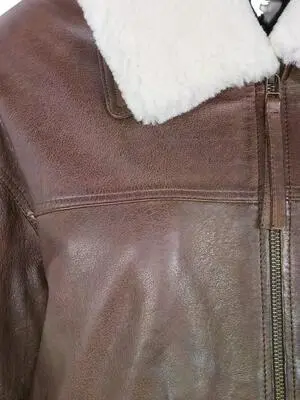 Seventy Faux-shearling Collar Leather Jacket