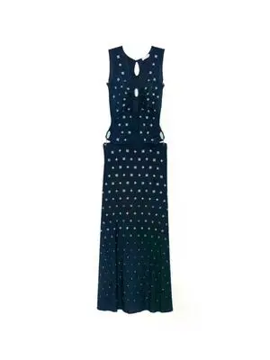 Rabanne Embellished Cut-out Maxi Dress - Blue