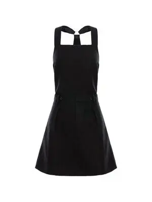 CUANNA Patty Pinafore Dress - Black