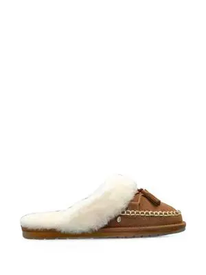 EMU AUSTRALIA Tahnee Tassel-detail Shearling-trim Slippers - Brown