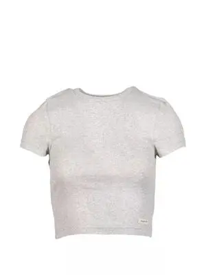 SPORTY & RICH Ribbed Logo-patch T-shirt