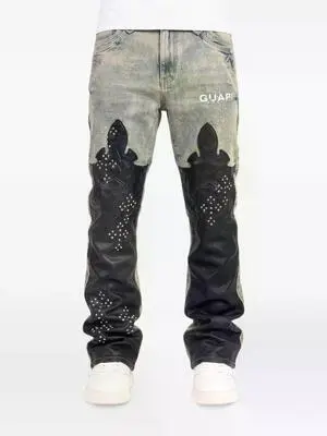 GUAPI Iron Crest Stud-embellished Jeans