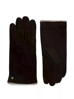 Paul & Shark Suede Logo-plaque Gloves - Brown