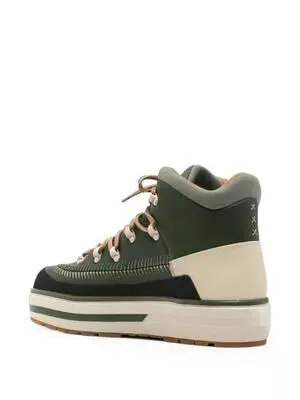 BRIXIA Sandwich Mid Contrast-panel Lace-up Sneakers