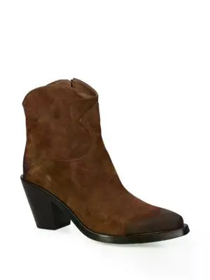 Ash Suede Ankle Boots - Brown