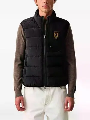 AERONAUTICA MILITARE Quilted Logo-patch Gilet - Black