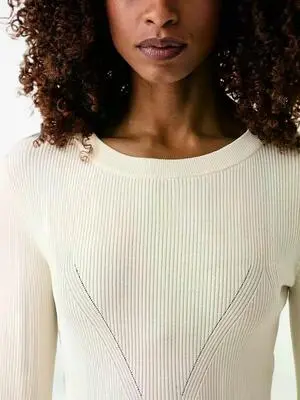 Patrizia Pepe Ribbed-knit Fly Sweater