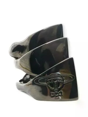 VIVIENNE WESTWOOD Orb-engraved Armour Ring - Silver