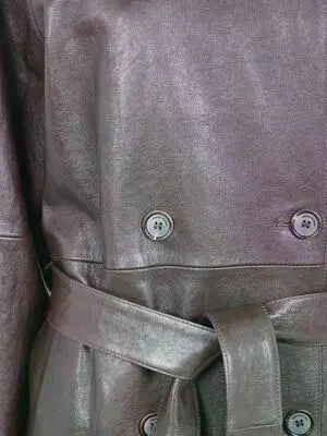 Magda Butrym Belted Leather Coat