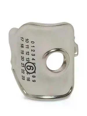 MAISON MARGIELA Logo-engraved Palladium-finish Ring - Silver