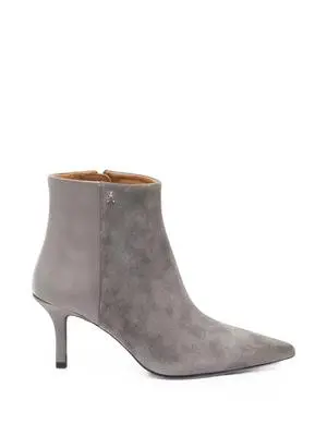Patrizia Pepe Pointed-toe Panelled Ankle Boots - Grey