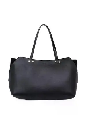 POLLINI Logo-debossed Panelled Tote Bag - Black