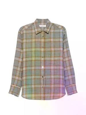 A.SHIRT MILANO Check-pattern Curved-hem Shirt