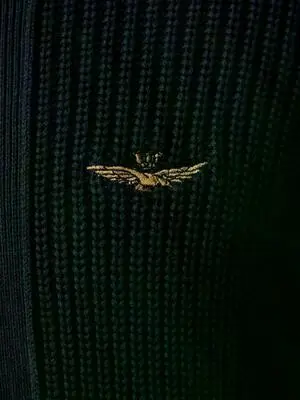 AERONAUTICA MILITARE Zip-up Ribbed-knit Cardigan