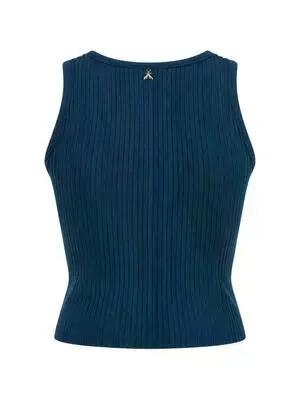 Patrizia Pepe Ribbed Crossover-detail Top