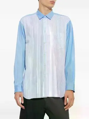Comme Des Garçons Striped Panelled Shirt