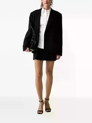 Patrizia Pepe Pleated Fly-charm Skirt - Black