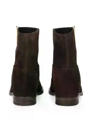 VIA ROMA 15 V-shaped Suede Ankle Boots