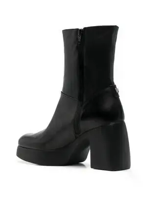WONDERS Lady 101 Platform Leather Ankle Boots