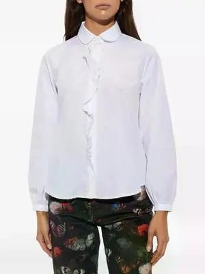 R13 Ruffle-trim Peter Pan-collar Shirt