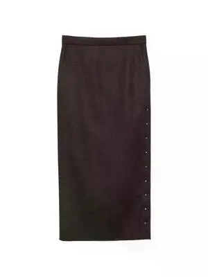Max Mara Press-stud-detail Midi Skirt
