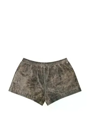 Alexander Wang Elasticated-waistband Leather Shorts