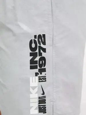 Nike Logo-print Drawstring Swim Shorts - Grey