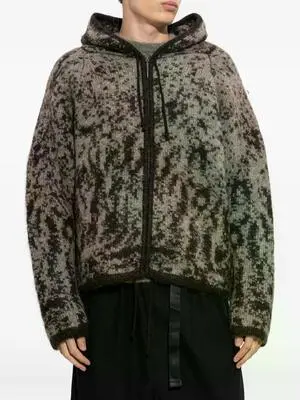 ROA Abstract-pattern Zip-up Hoodie