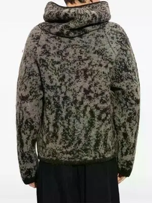 ROA Abstract-pattern Zip-up Hoodie