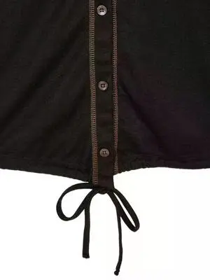 STUDIO TOMBOY Contrast-stitch Drawstring Cardigan