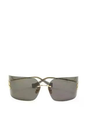 Miu Miu Aube Rimless Rectangle Sunglasses - Grey
