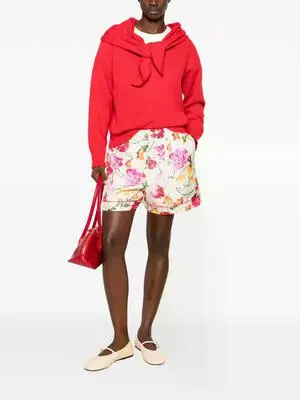 Kenzo Floral-print Pocket Shorts - Neutrals