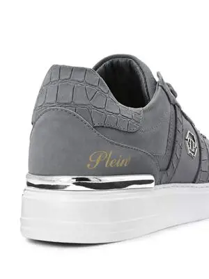 Philipp Plein Nubuck Low Top Sneakers Cocco