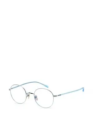 MASUNAGA Gms/202t Round-frame Glasses - Silver