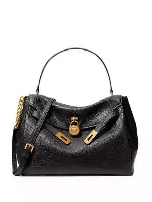 Michael Kors Hamilton Large Textured Leather Slouchy Satchel - Black